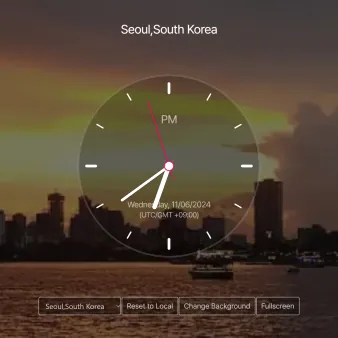Live Analog Clock Display Based on Your Location - Atistory